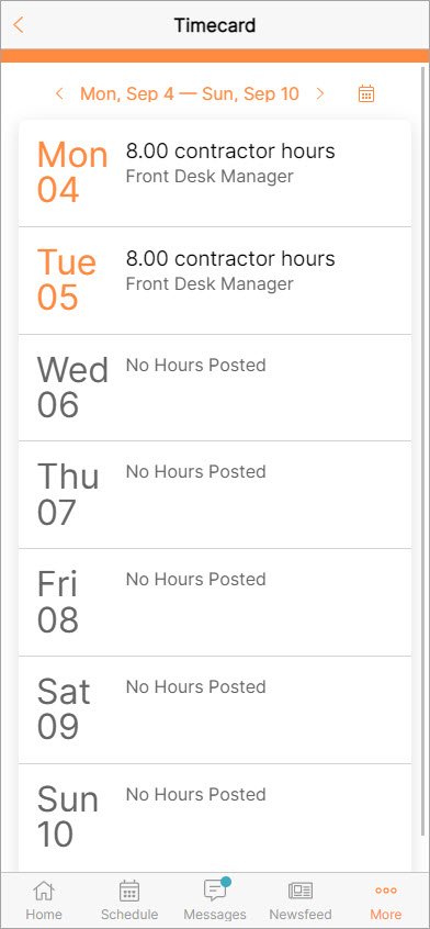 To View More Shifts Select The Appropriate Arrow To See Older Weeks